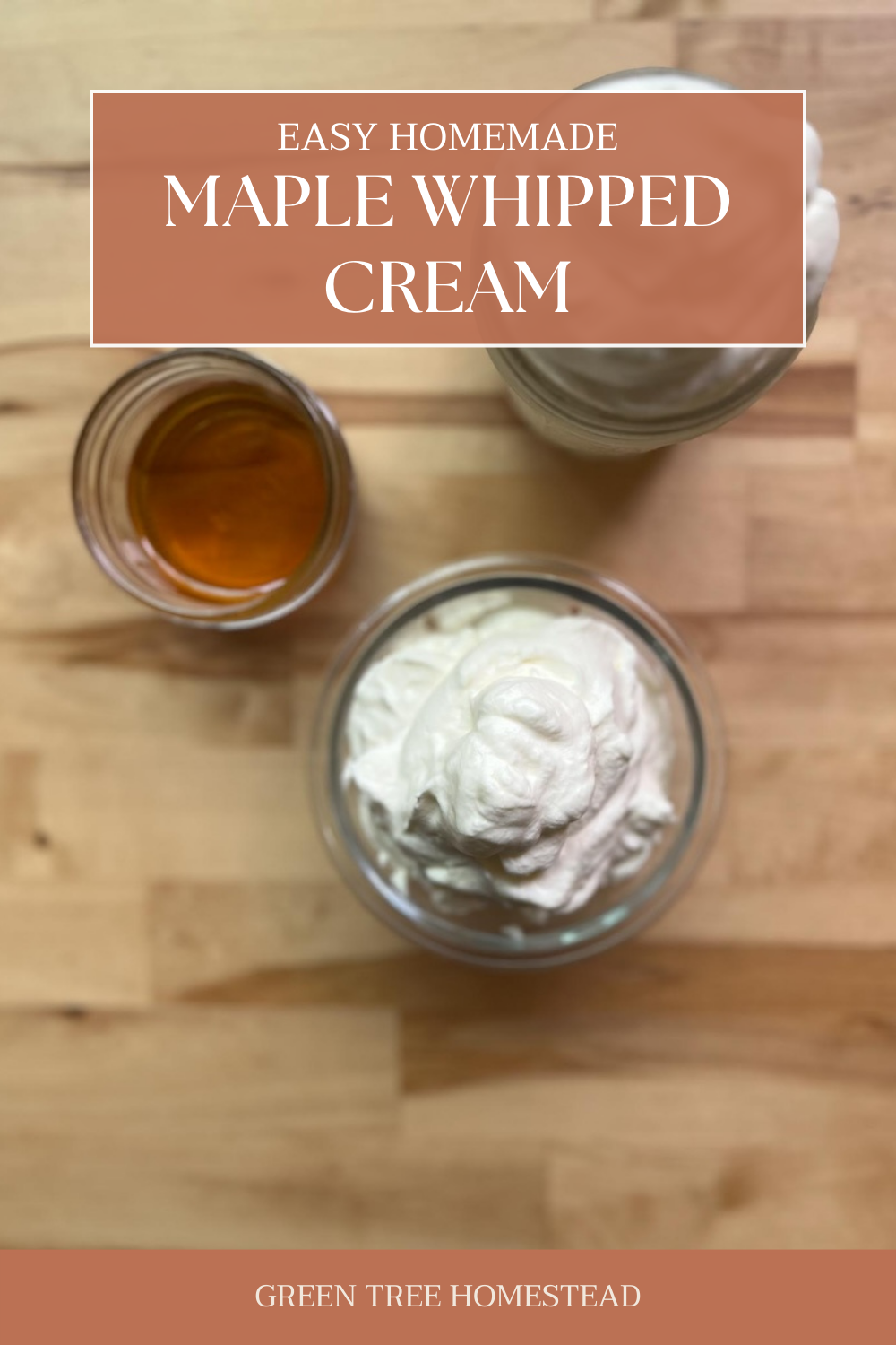 Easy Homemade Whipped Cream Recipe (with Maple Syrup) - Green Tree ...